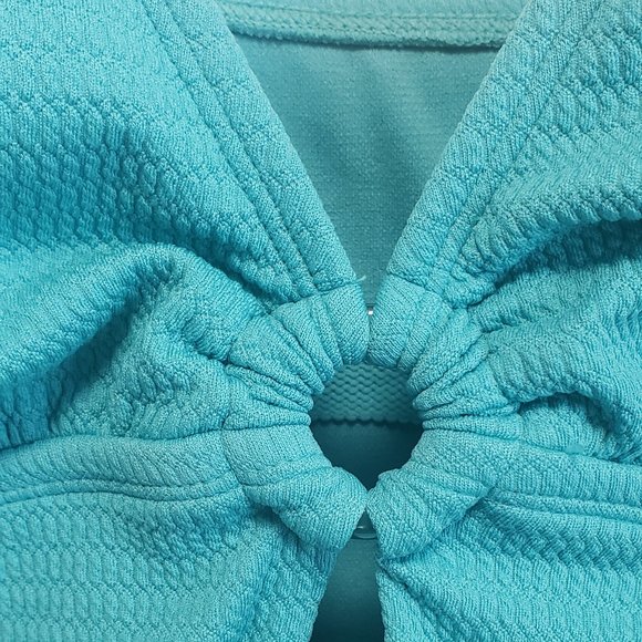 Time And Tru Swim New Womens Time Tru Turquoise Textured One Piece